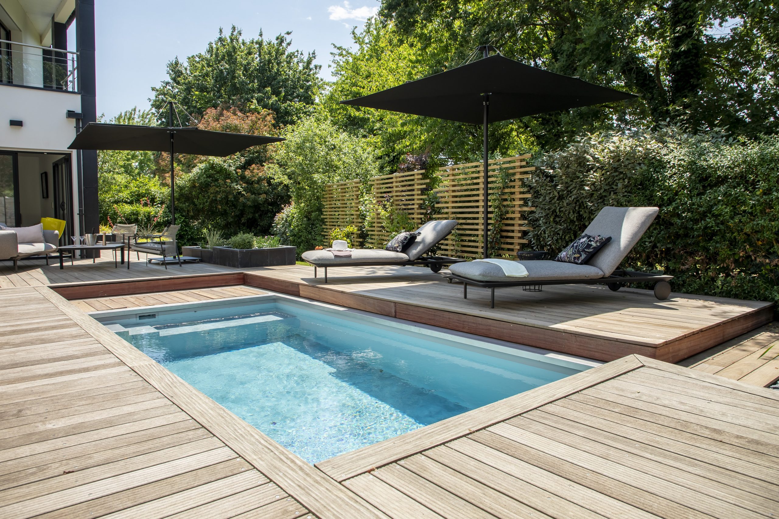 Terrasse Aquatique swim n'spa - Amboise Paysage by ADH